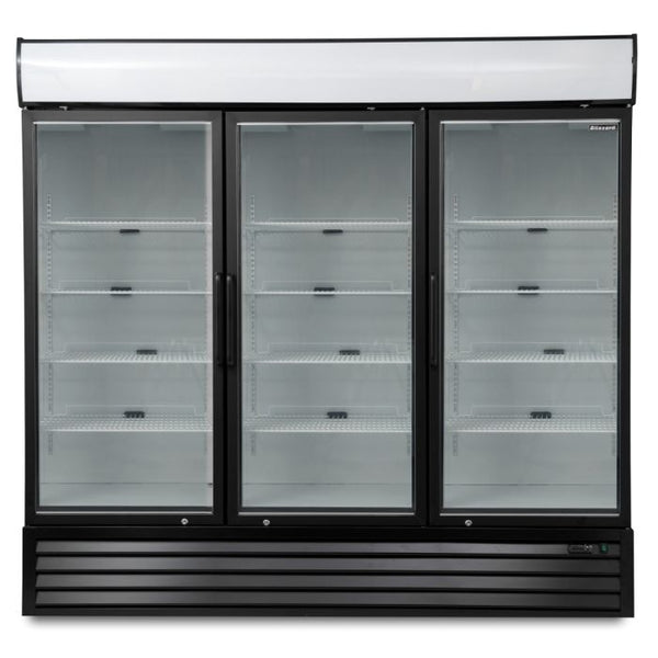 BLIZZARD Triple Hinged Glass Door Freezer Display Merchandiser ...